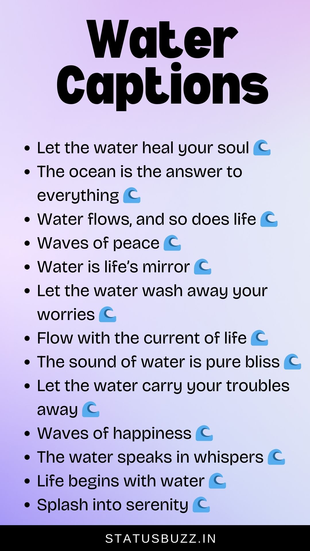 110+ Water Captions & Quotes For Instagram - StatusBuzz