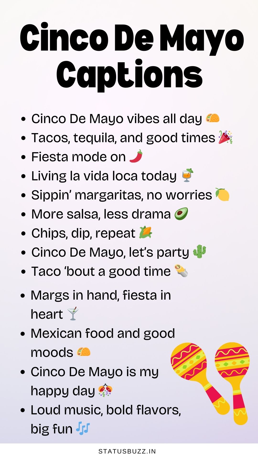 75+ Cinco De Mayo Captions, Quotes & Sayings - StatusBuzz