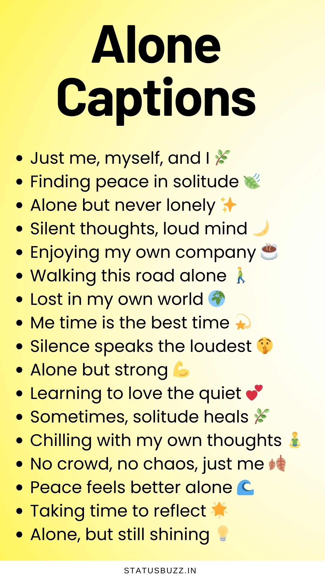 150+ Alone Captions & Quotes For Instagram - StatusBuzz