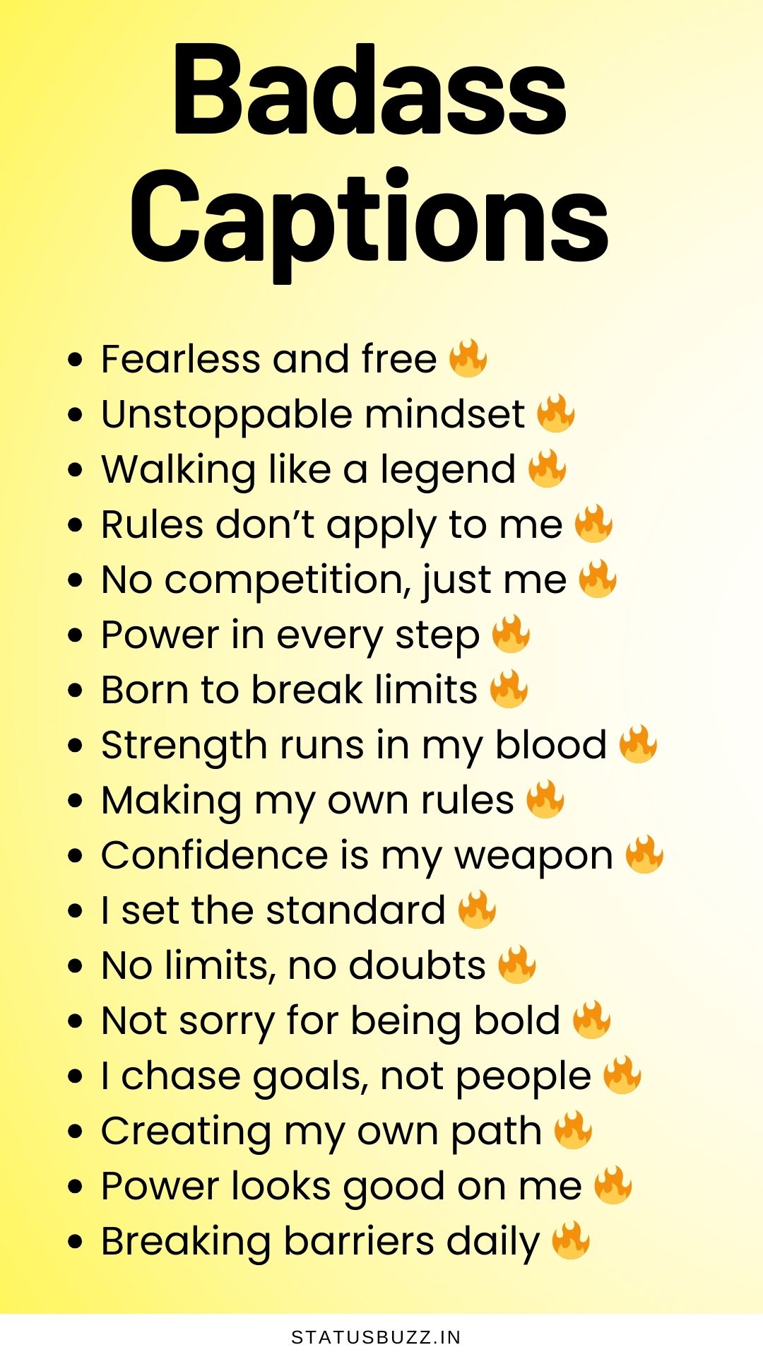 120+ Badass Captions & Quotes For Instagram - StatusBuzz