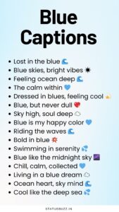 180+ Blue Captions & Quotes For Instagram - StatusBuzz