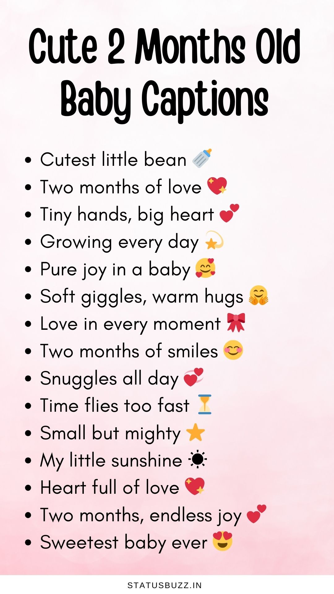 150+ Cute 2 Months Old Baby Captions For Instagram - StatusBuzz