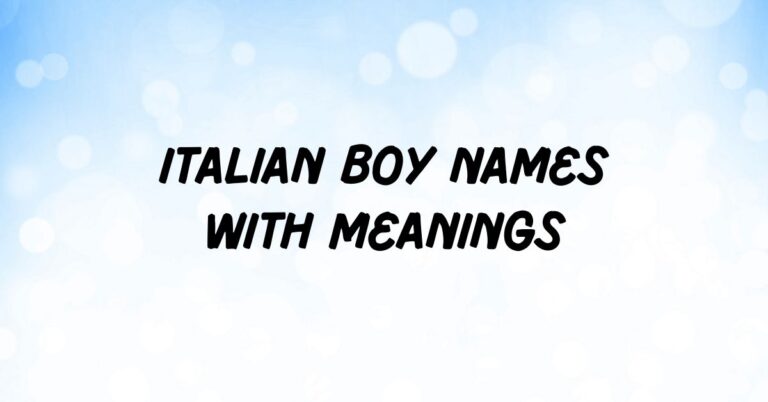 440+ Italian Boy Names with Meanings - StatusBuzz