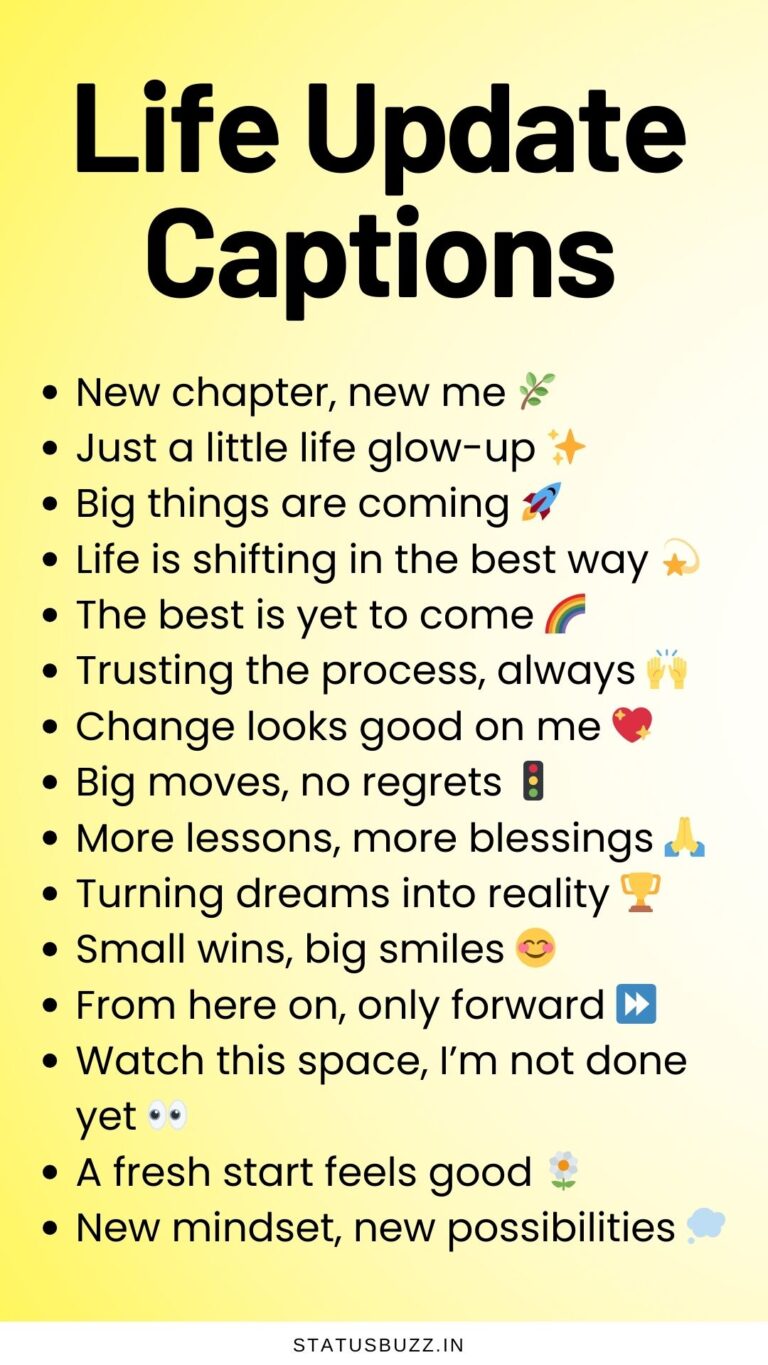 170+ Life Update Captions For Instagram - StatusBuzz