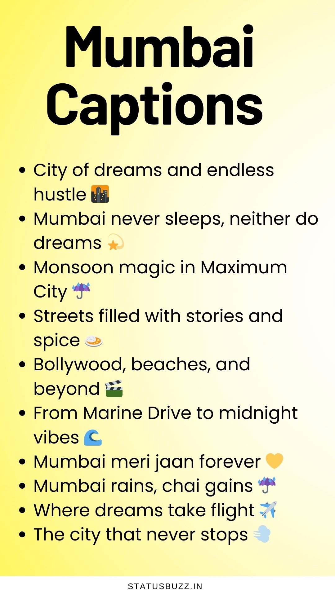 180+ Mumbai Captions & Quotes For Instagram - StatusBuzz