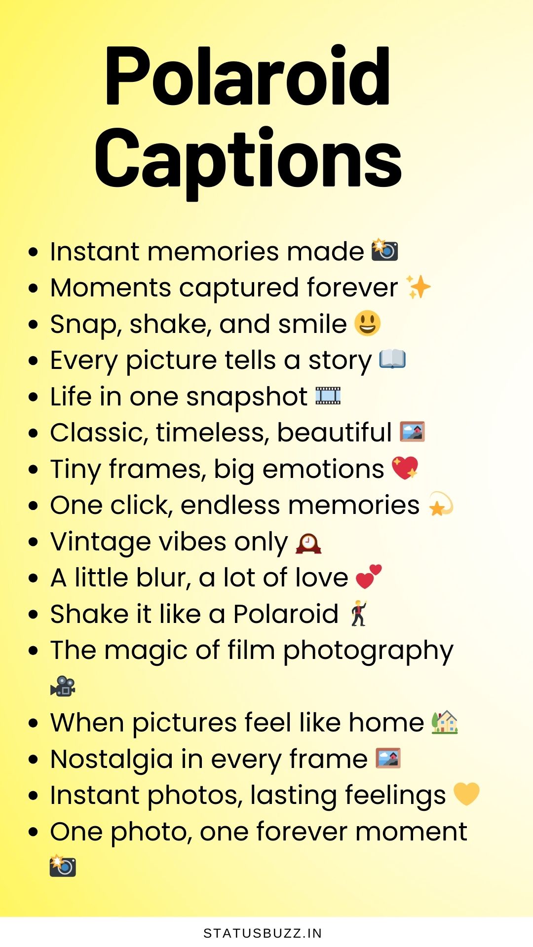 160+ Polaroid Captions & Quotes For Instagram - StatusBuzz