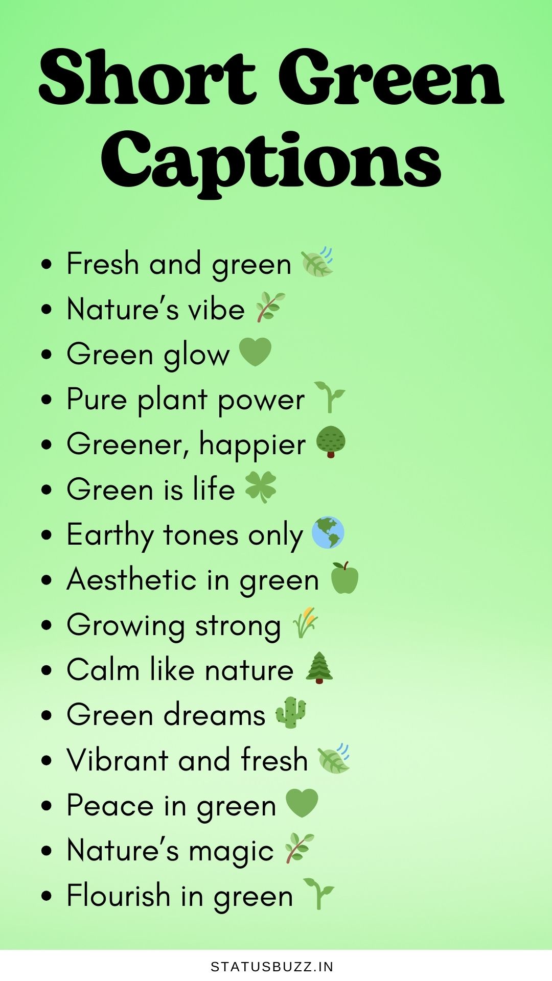 110+ Green Captions & Quotes For Instagram - StatusBuzz