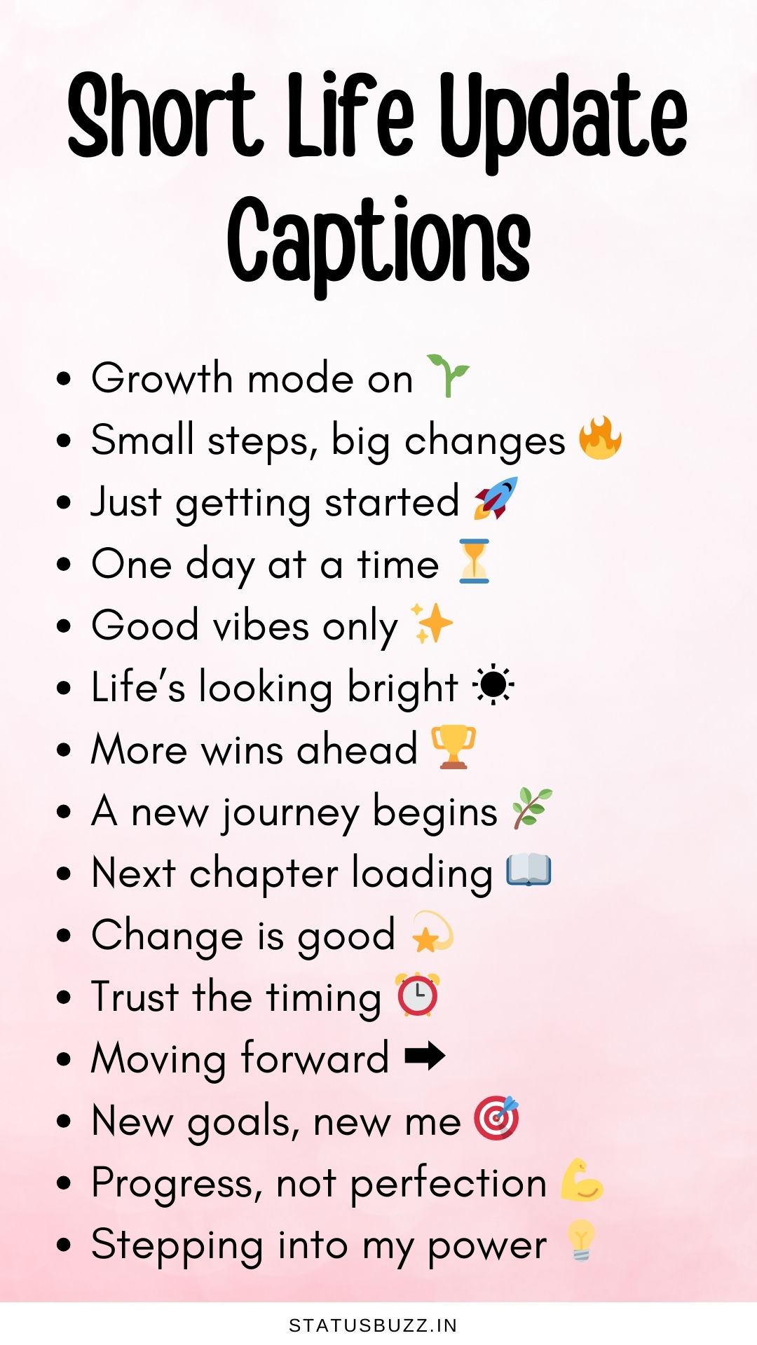 170+ Life Update Captions For Instagram - StatusBuzz
