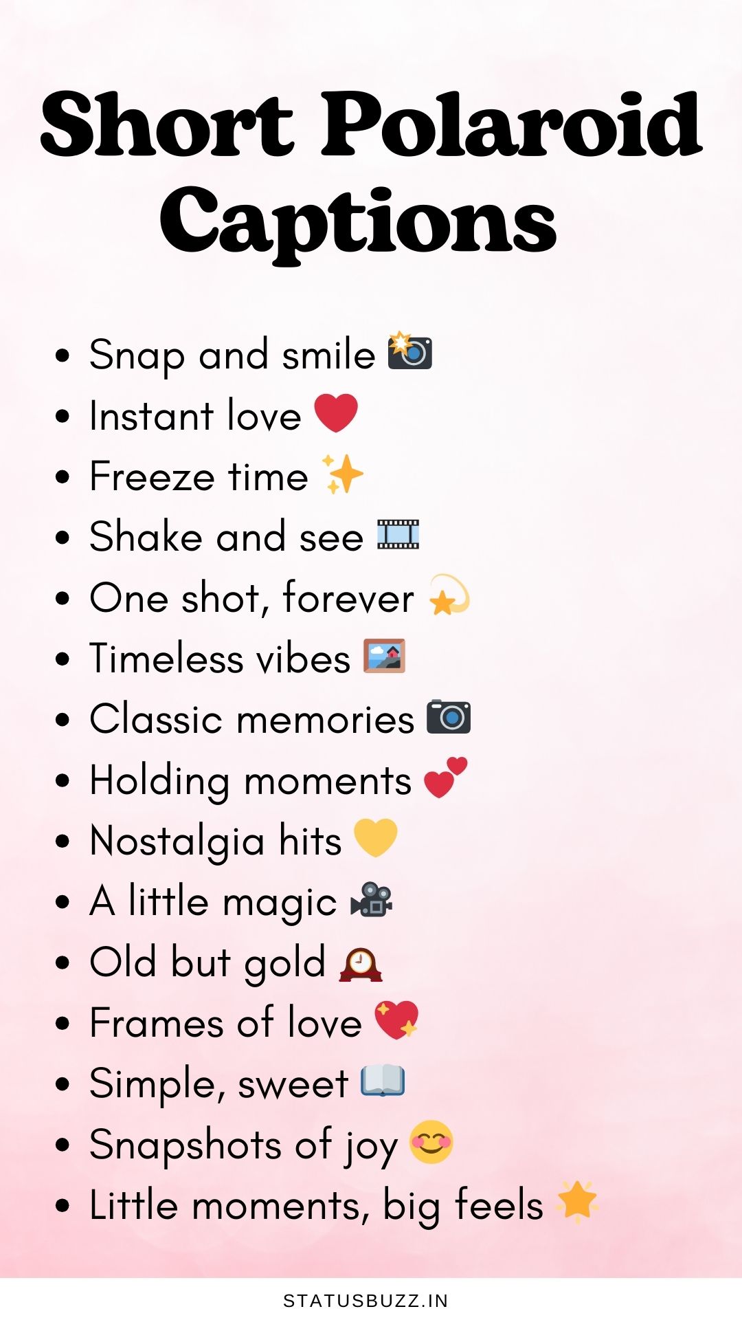 160+ Polaroid Captions & Quotes For Instagram - StatusBuzz