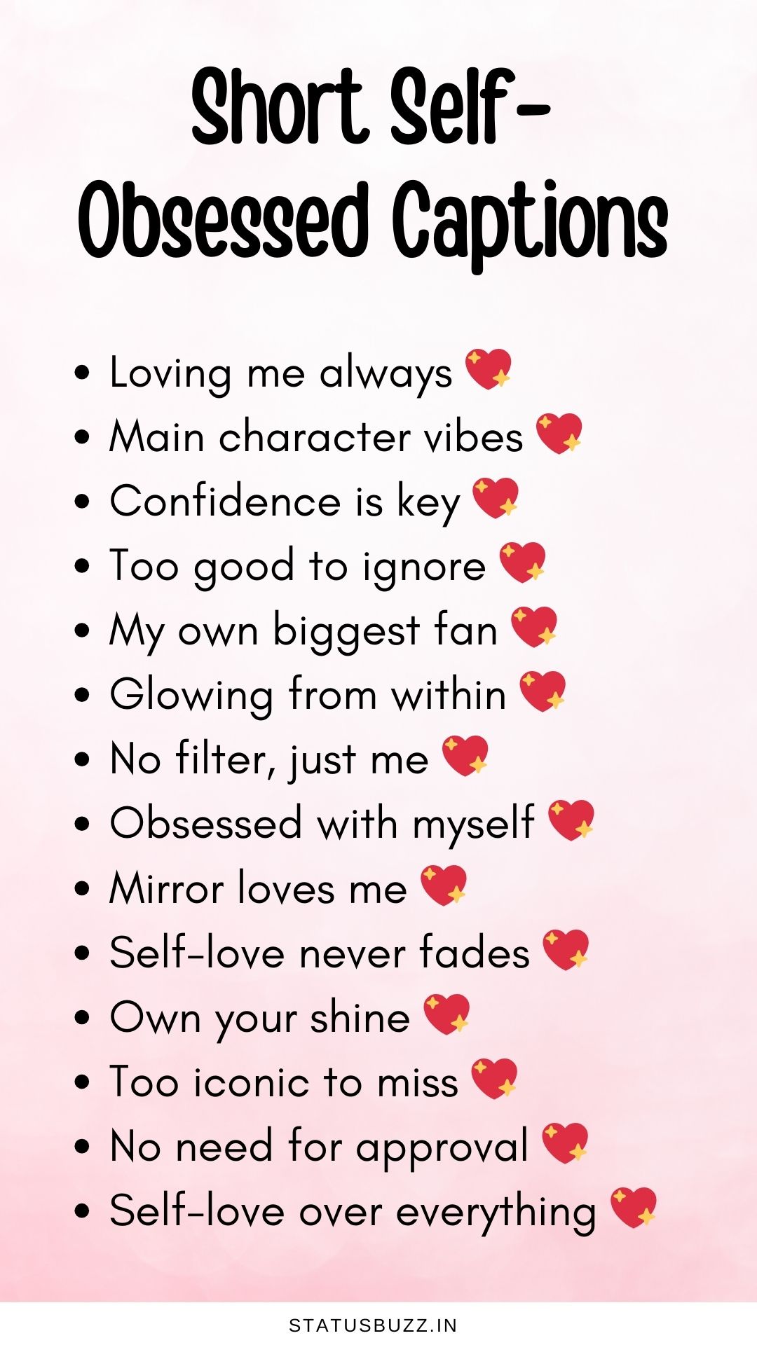 120+ Self-Obsessed Captions & Quotes - StatusBuzz