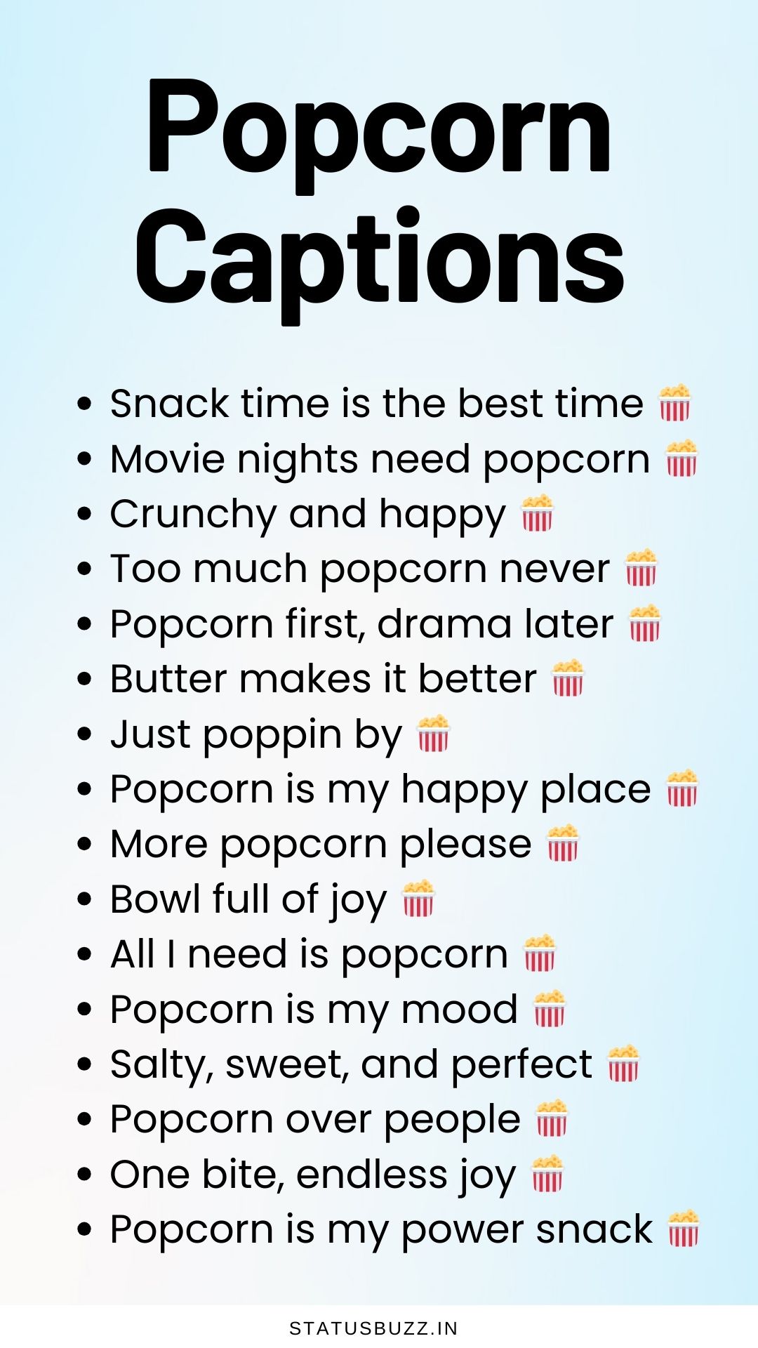 200+ Popcorn Puns, Jokes & Captions You Can't Miss - StatusBuzz