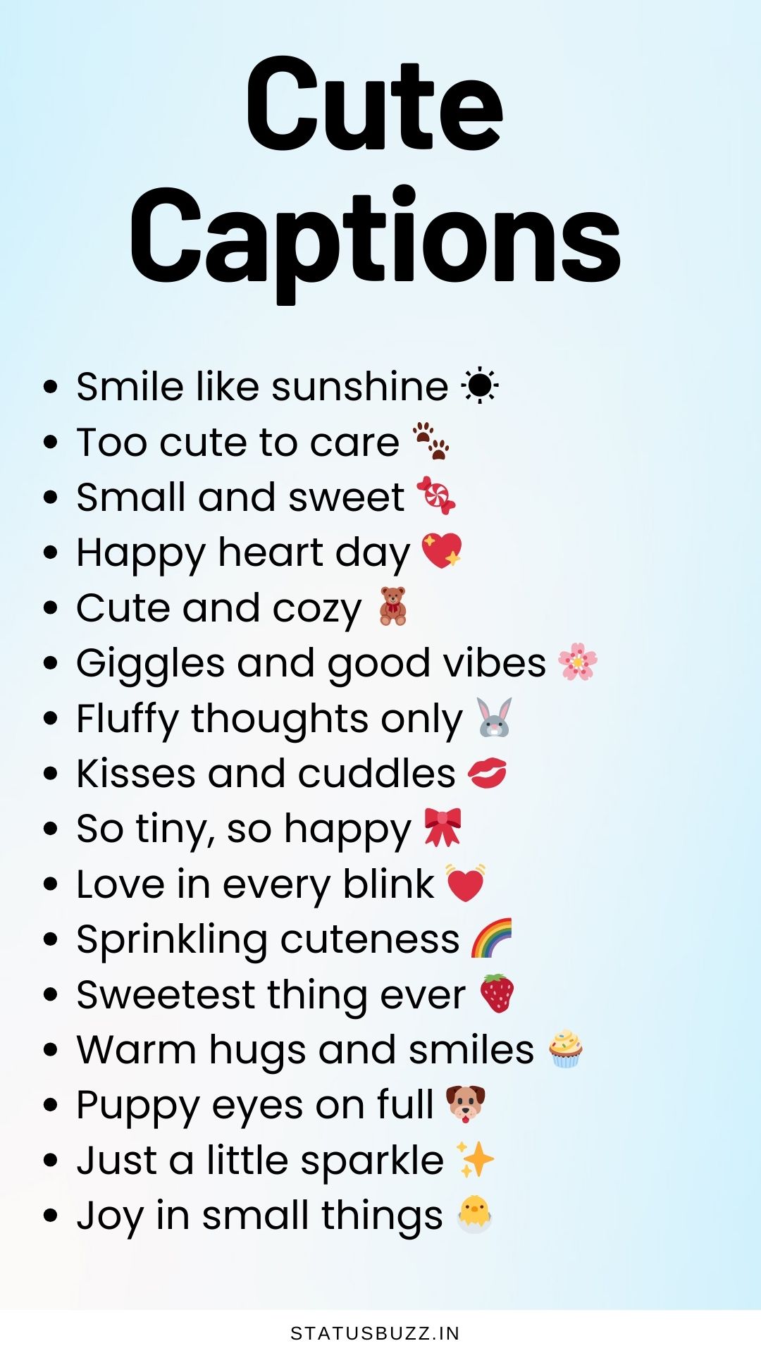 300+ Cute Captions For Instagram - StatusBuzz