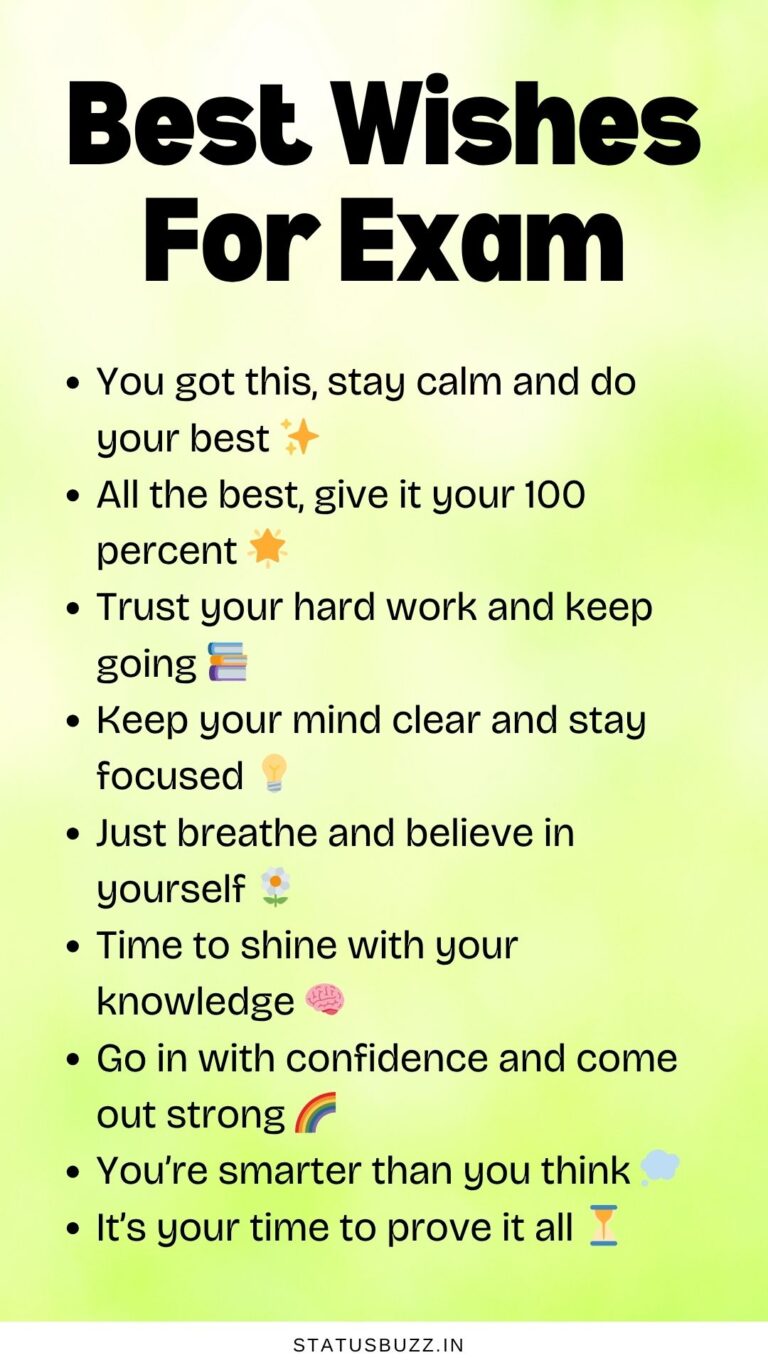 200+ Best Wishes For The Exam - StatusBuzz