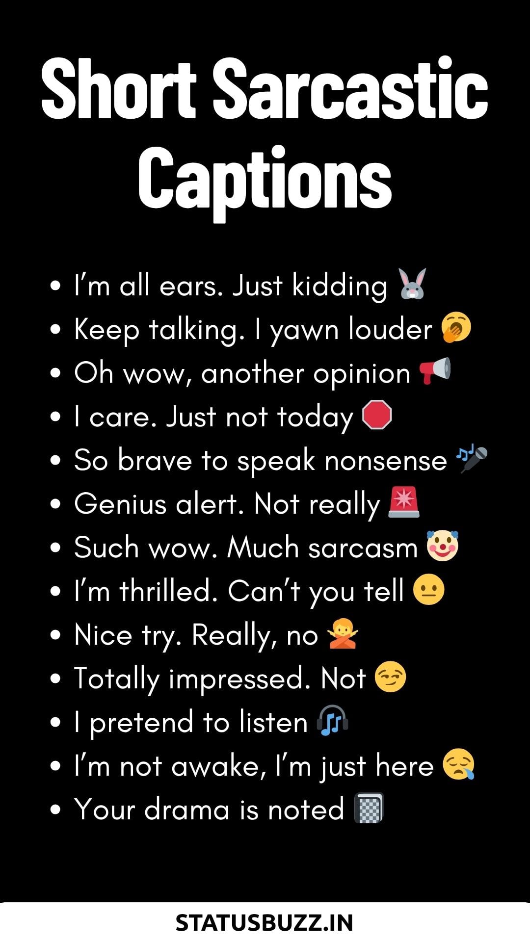 180 Sarcastic Captions Quotes For Instagram Posts Statusbuzz