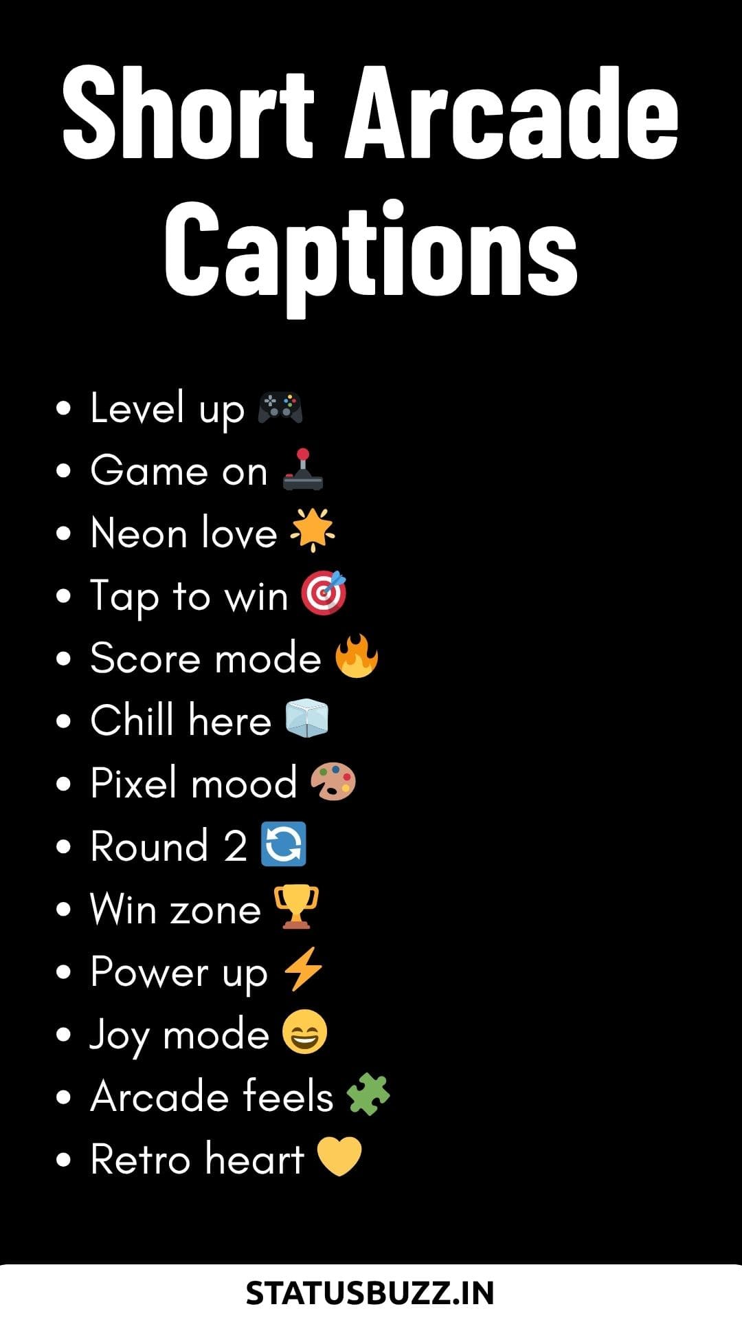 120+ Arcade Captions & Quotes For Instagram - StatusBuzz