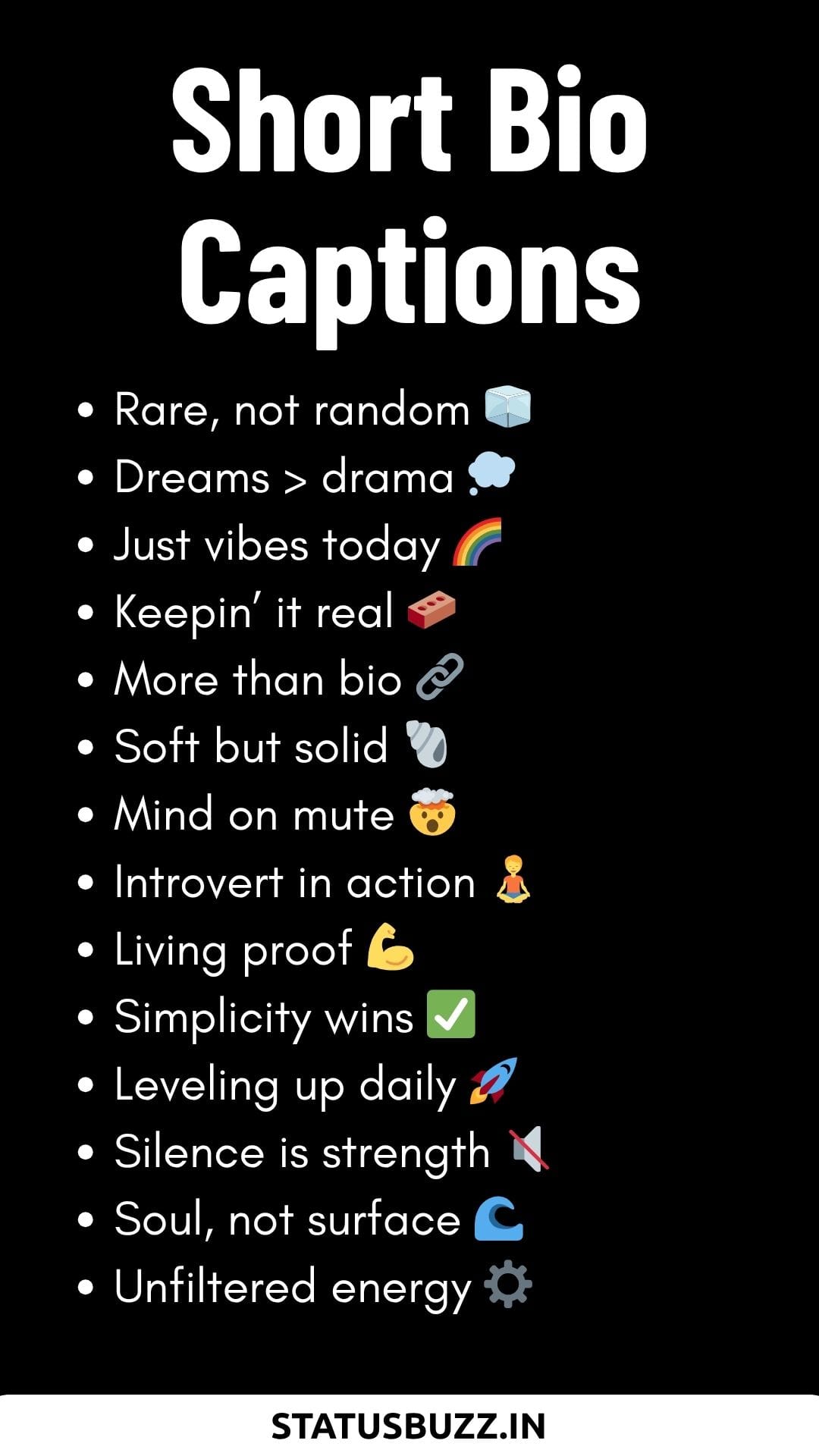 200+ Bio Captions For Instagram Posts - StatusBuzz
