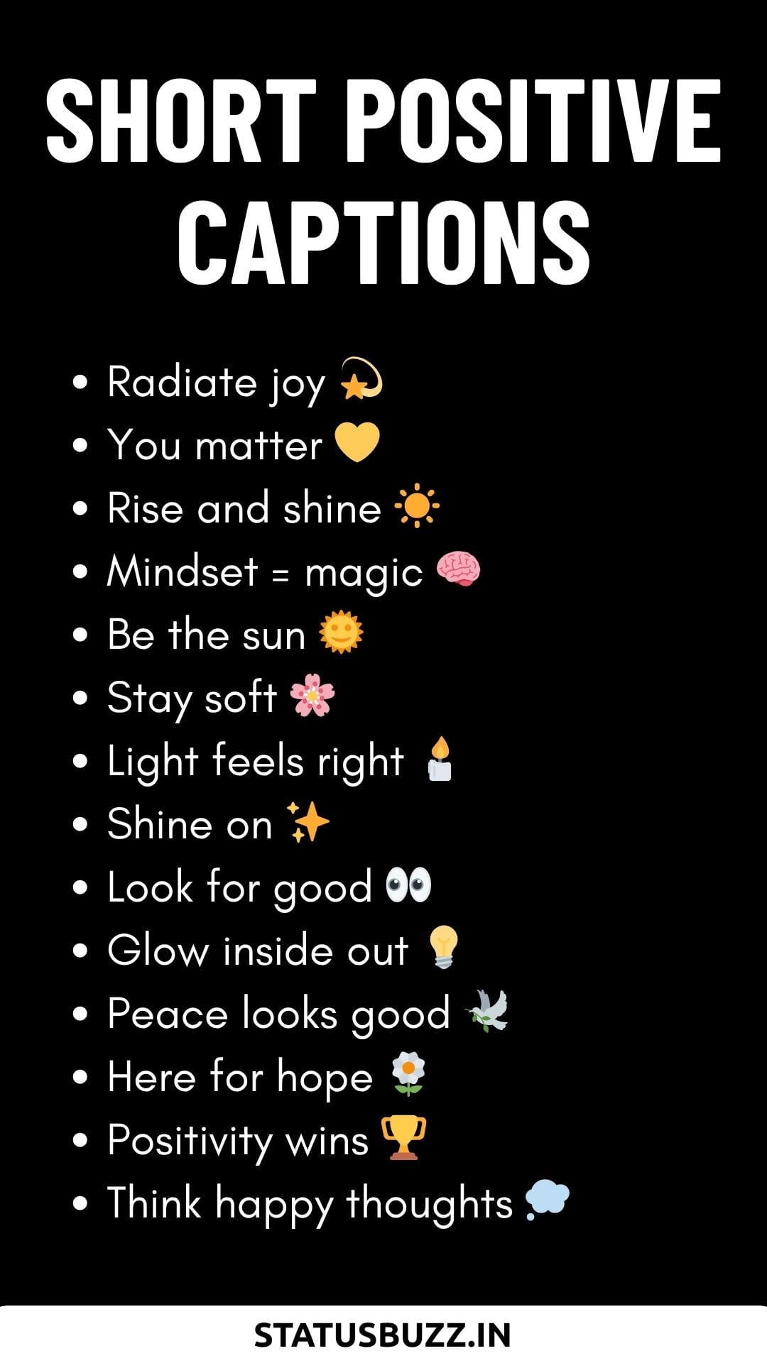 120+ Positive Captions For Instagram Posts - StatusBuzz