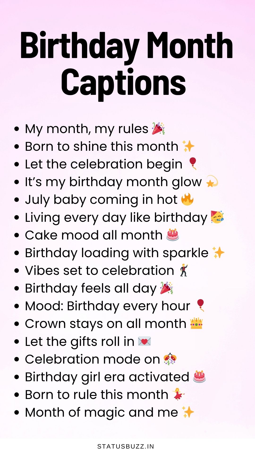 140+ Birthday Month Captions For Instagram Posts - StatusBuzz