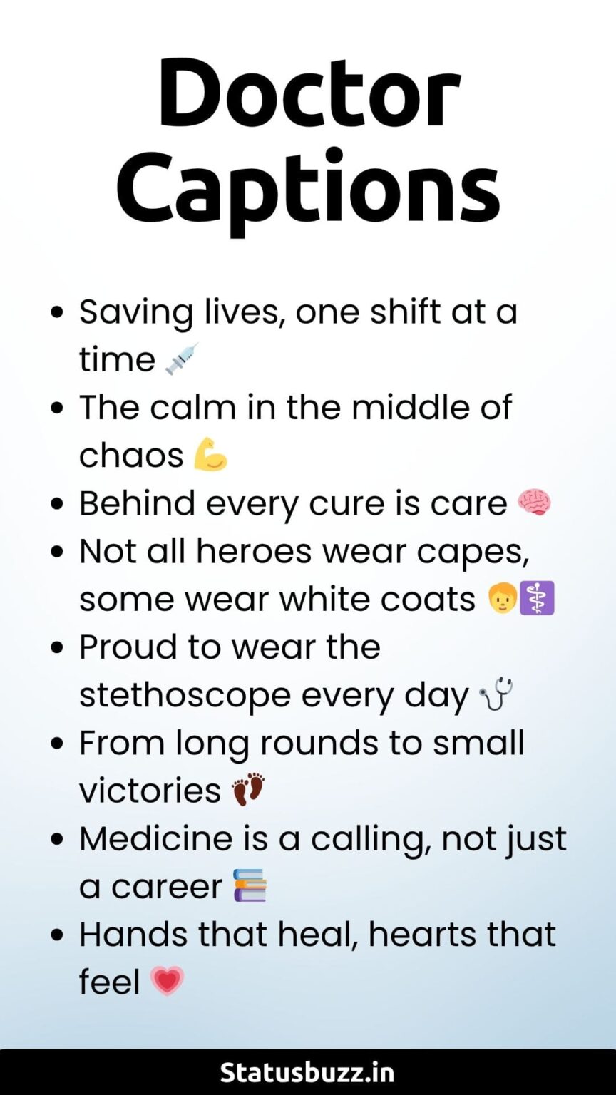 90+ Inspiring Quotes & Captions About Doctors - StatusBuzz