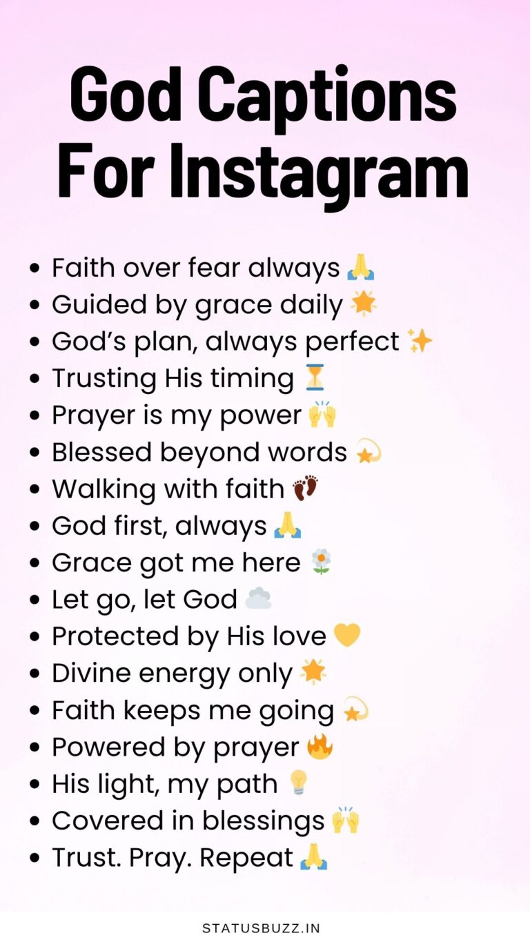 140+ God Captions For Instagram Posts - StatusBuzz