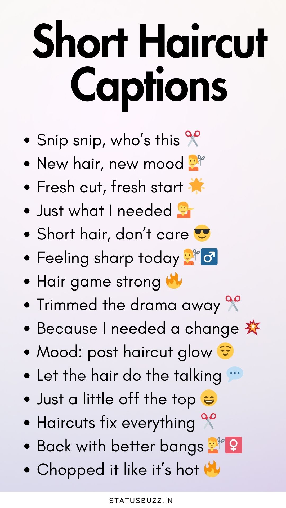 150+ New Haircut Captions & Quotes For Instagram - StatusBuzz