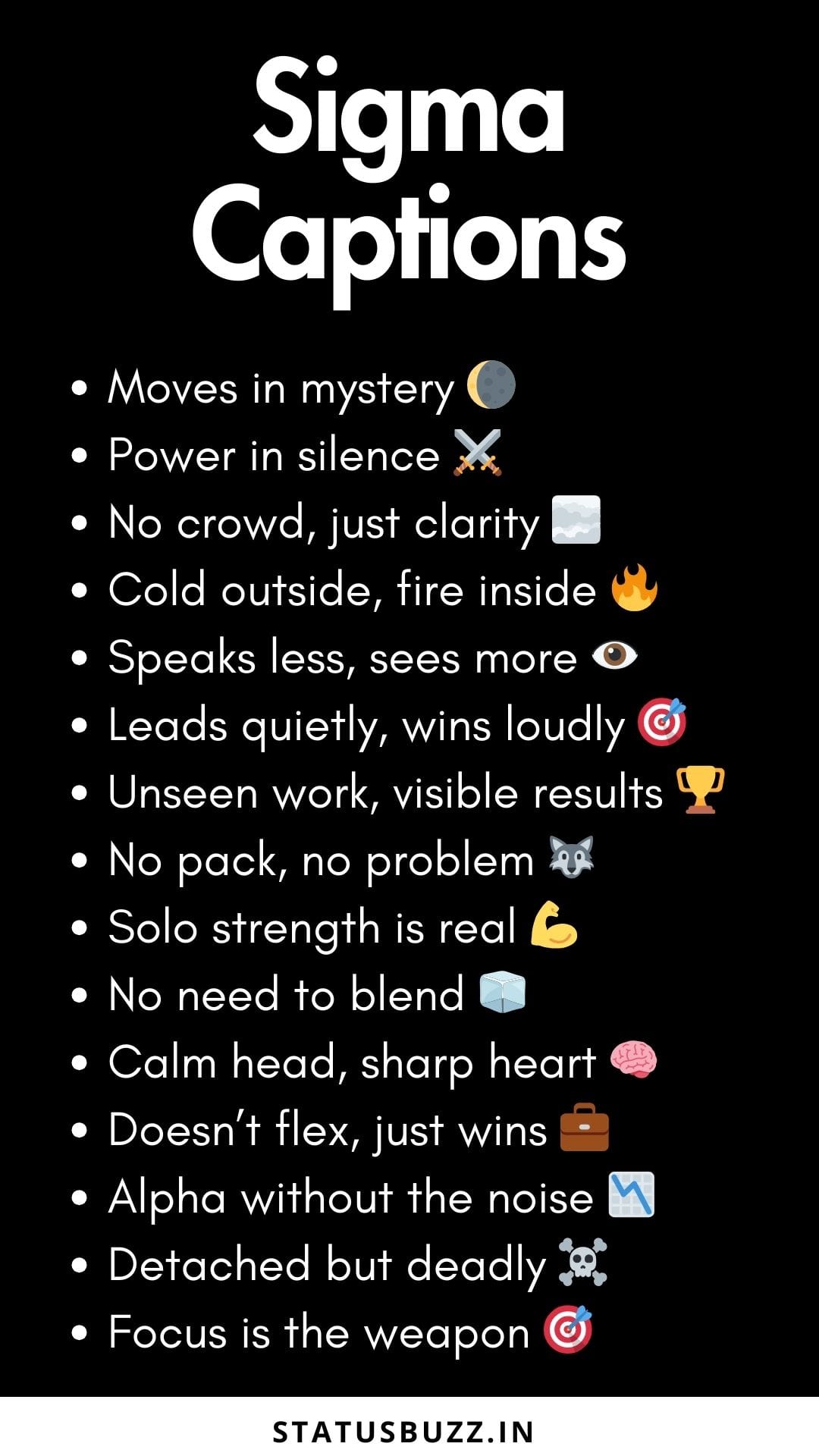 170+ Sigma Female Captions & Quotes For Instagram - StatusBuzz
