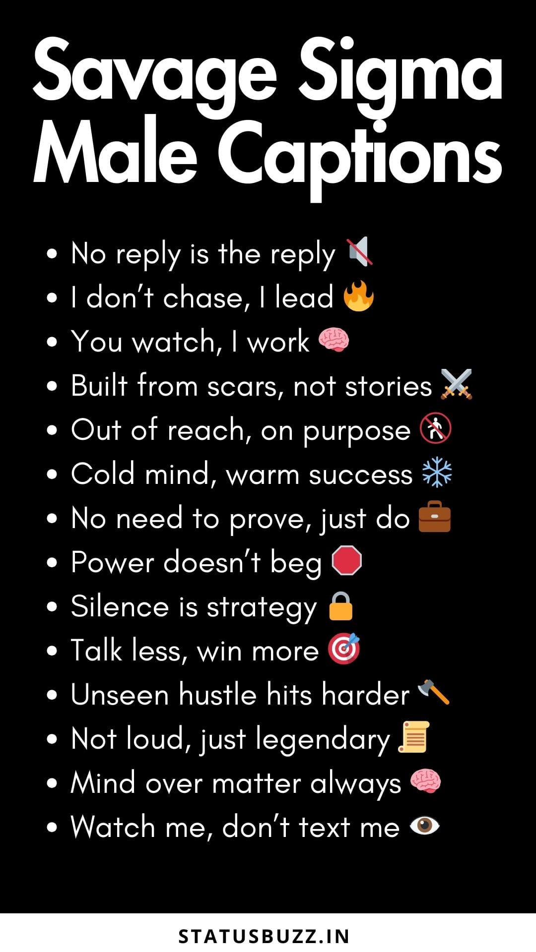 120+ Sigma Male Captions & Quotes For Instagram - StatusBuzz