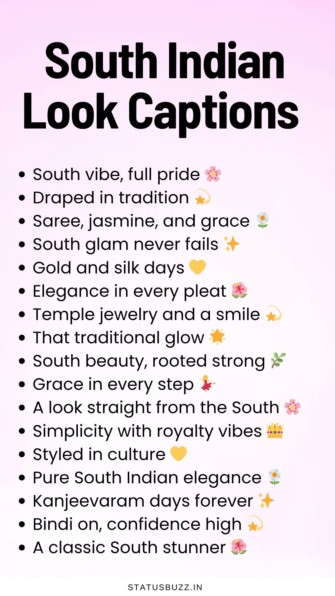 110+ South Indian Look Captions For Instagram Posts - StatusBuzz