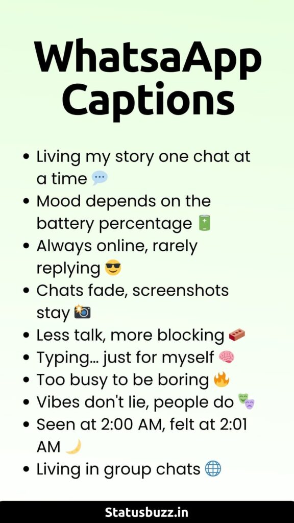 200+ Whatsapp Captions & Status For Instagram - StatusBuzz