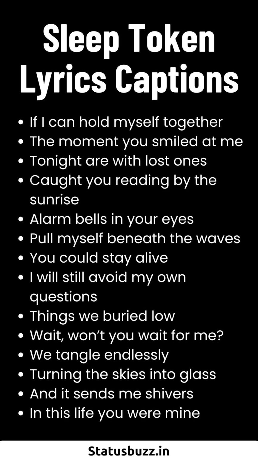 50+ Sleep Token Lyrics Captions & Quotes - StatusBuzz
