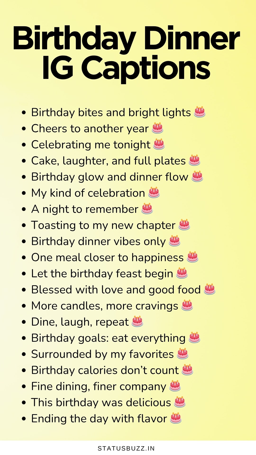 120+ Birthday Dinner Captions For Instagram Posts - StatusBuzz