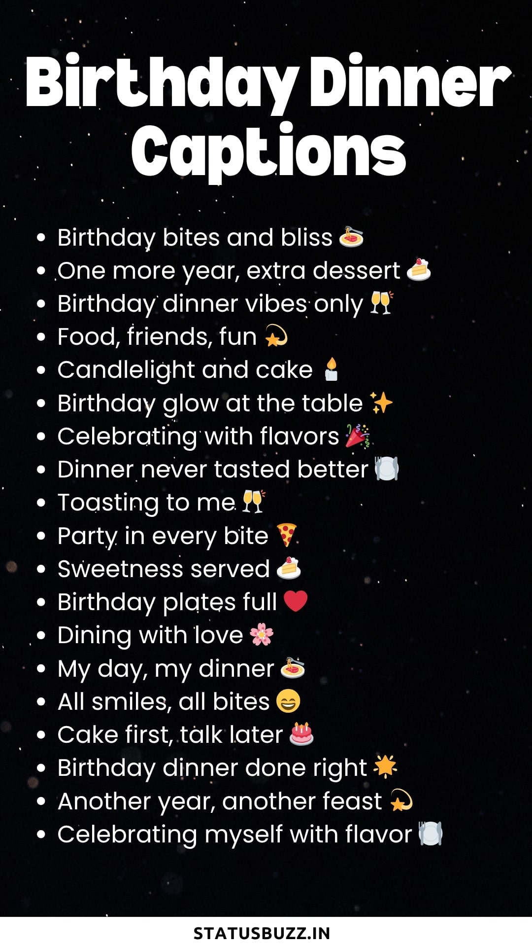 120+ Birthday Dinner Captions For Instagram Posts - StatusBuzz