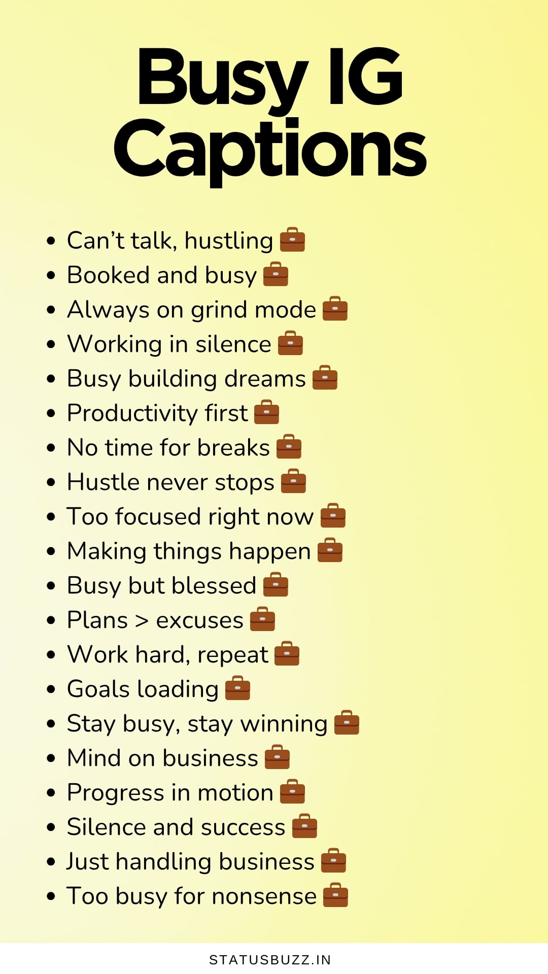 170+ Busy Captions & Quotes For Instagram - StatusBuzz