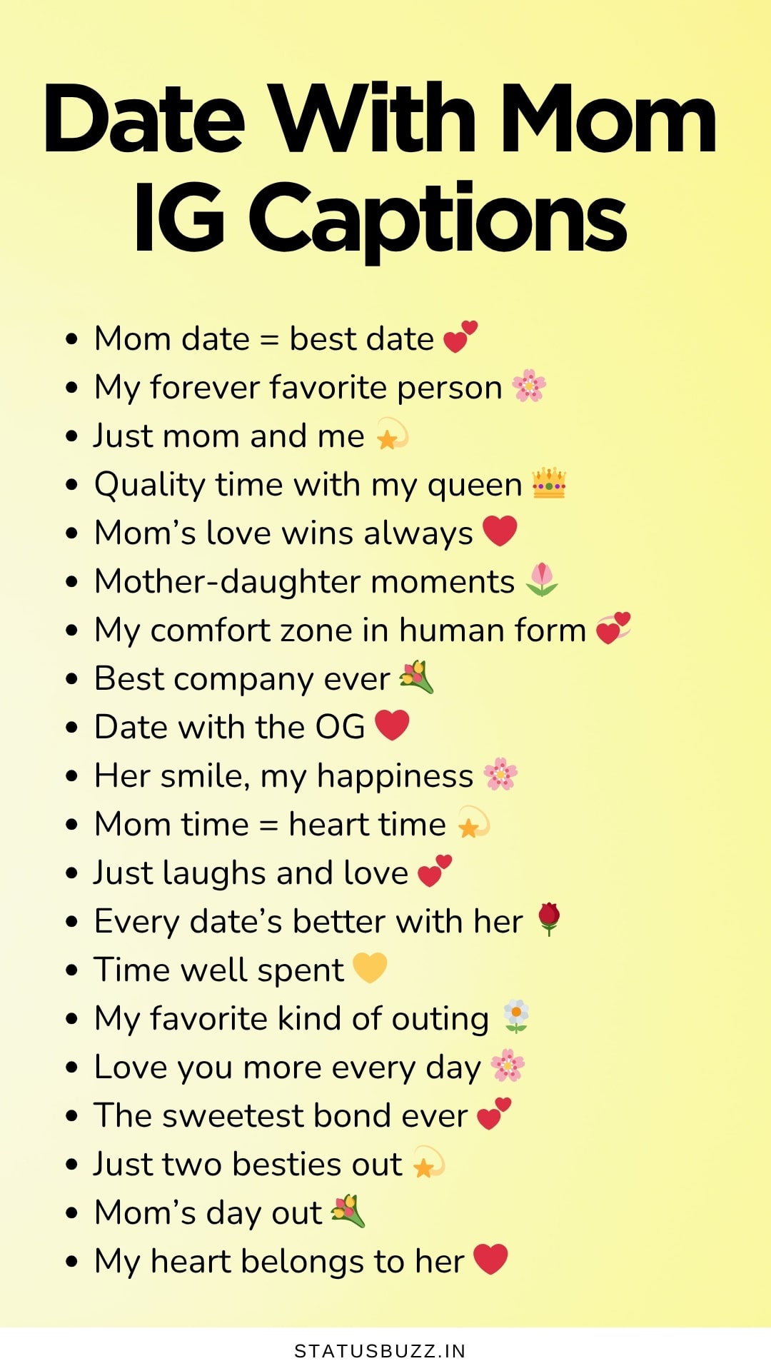 180+ Date With Mom Captions & Quotes For Instagram - StatusBuzz