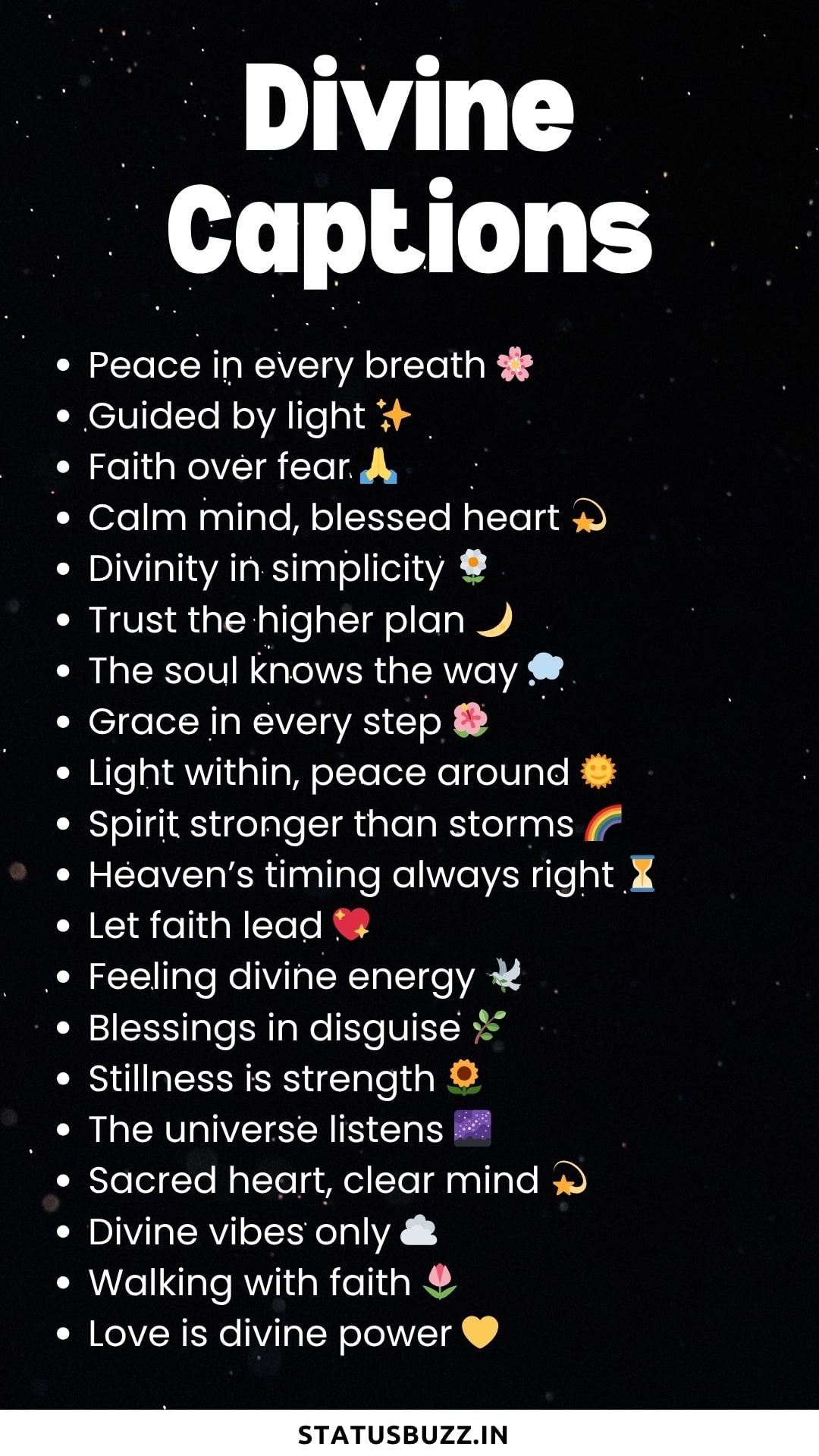 150+ Divine Captions & Quotes For Instagram - StatusBuzz