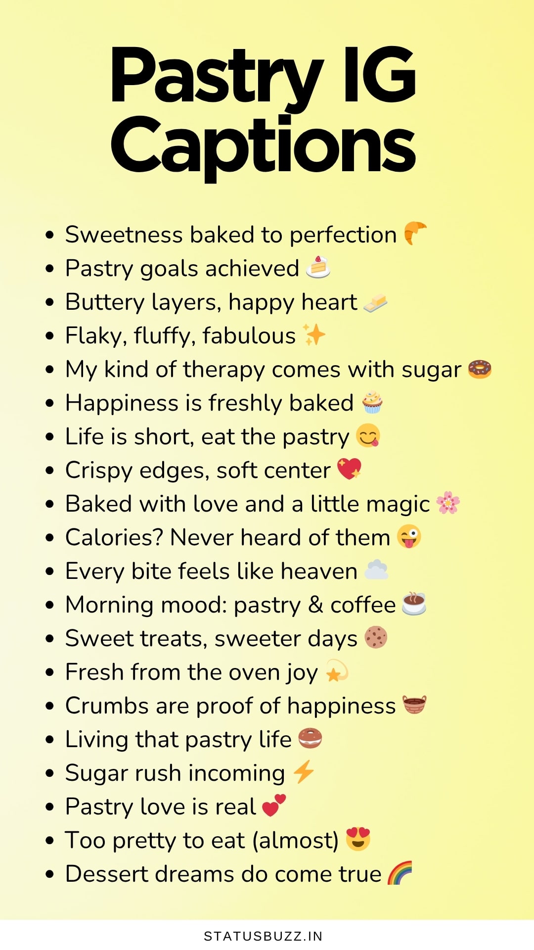 130+ Pastry Captions & Quotes For Instagram - StatusBuzz