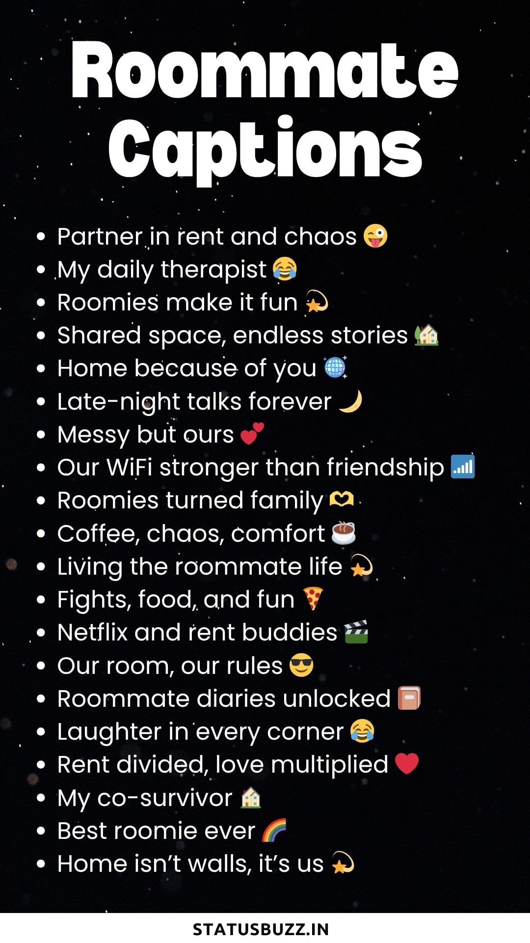 120+ Roommate Captions & Quotes For Instagram - StatusBuzz