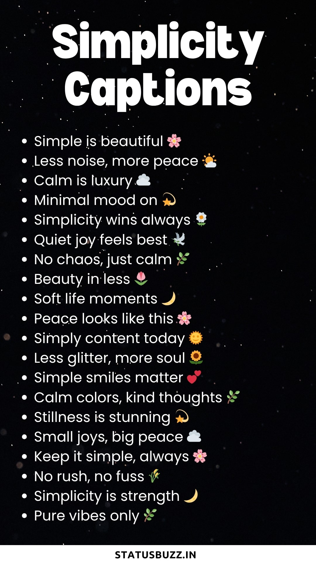 160+ Simplicity Captions & Quotes For Instagram - StatusBuzz