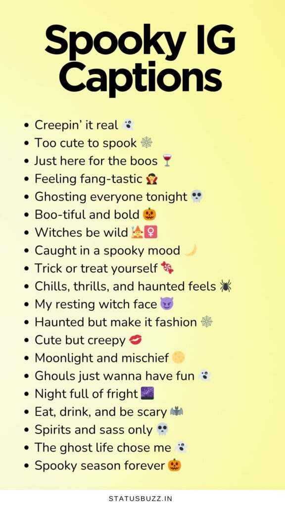 140+ Spooky Captions & Quotes For Instagram - StatusBuzz