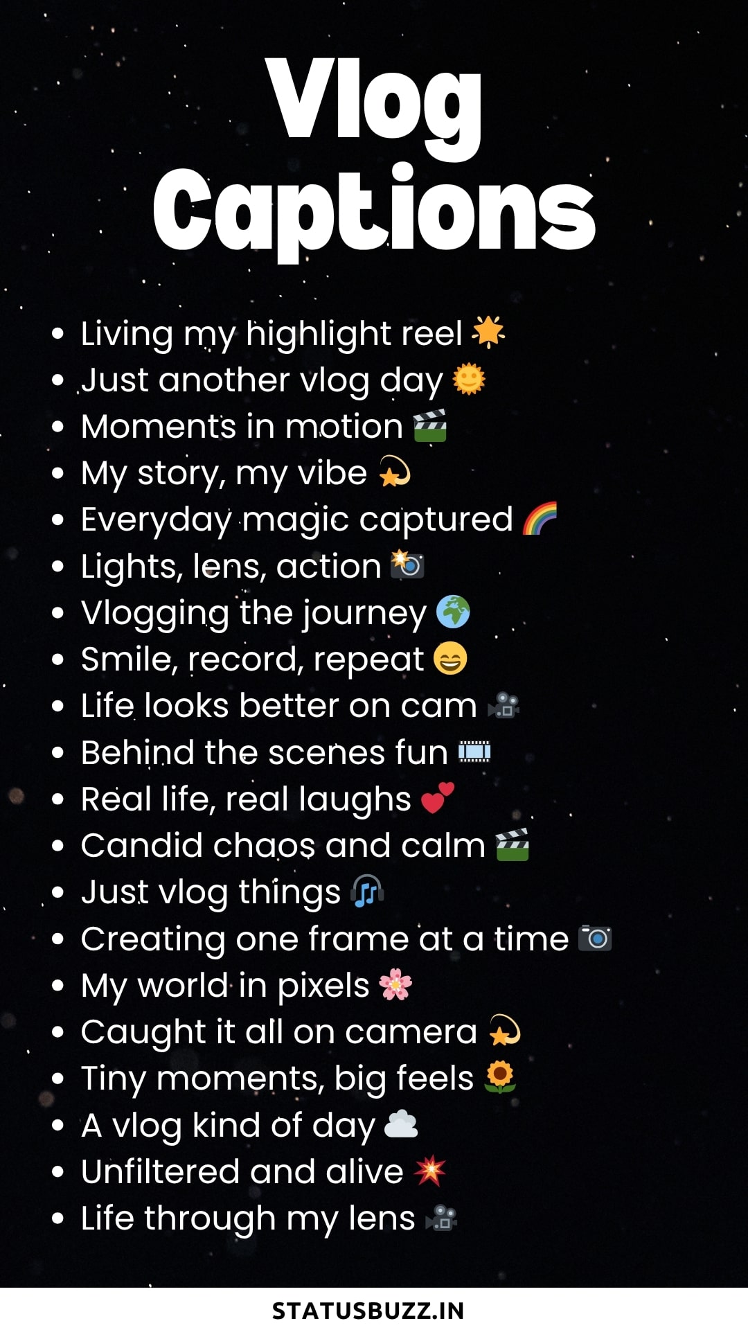 120+ Vlog Captions For Instagram Posts - StatusBuzz